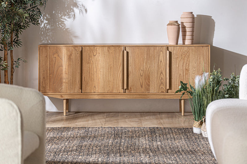 Buffet Nyry en Color Natural, de Estilo Nórdico Fabricado en Madera ...