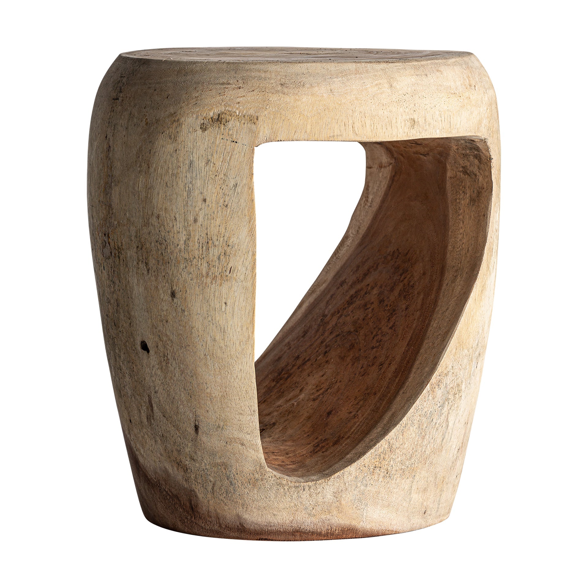 Krania Side Table in Brown Colour, Ethnic style, made of Suar Wood ...