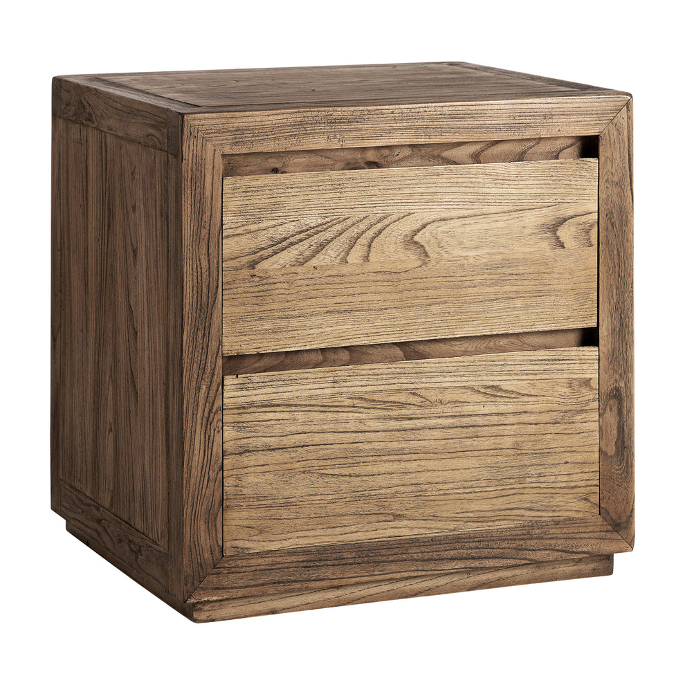 Mesita de Noche Norvik en madera de olmo | Granada Maison