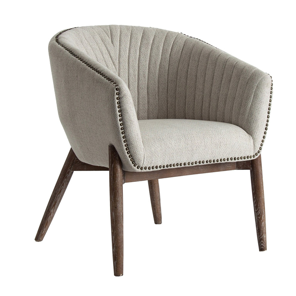 Neive Armchair in Grey Colour, Vintage style, made of Firwood - 69cm x ...