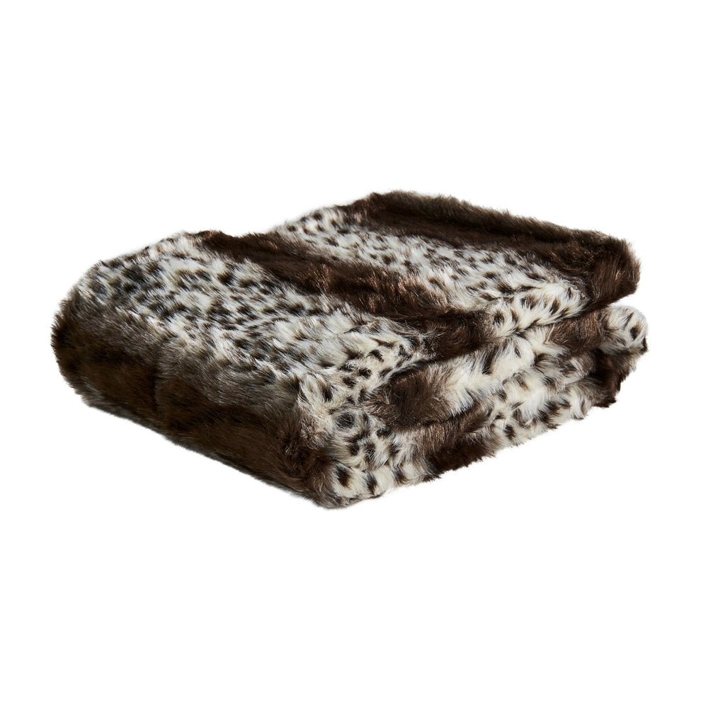 Mapache Blanket in Brown/Beige Colour, Nordic style, made of Microfiber ...