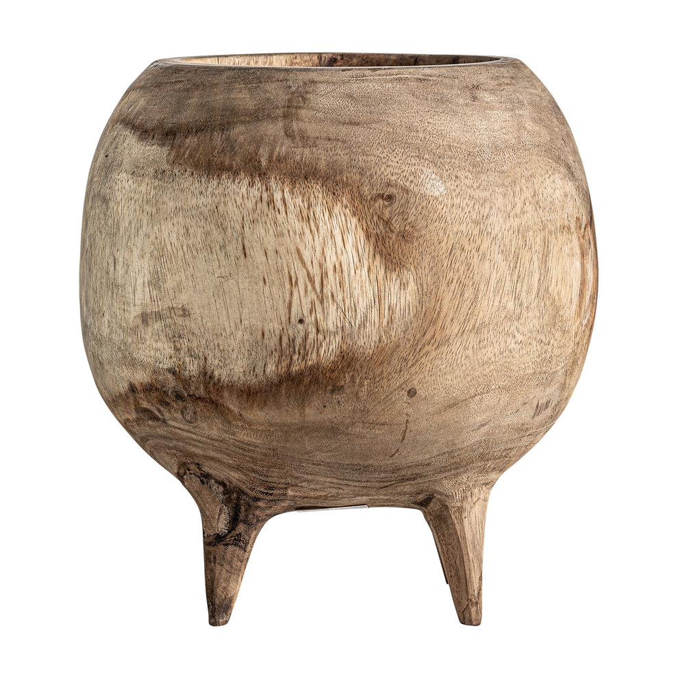 Rimini Plant Pot in Natural Colour, Ethnic style, made of Suar Wood ...